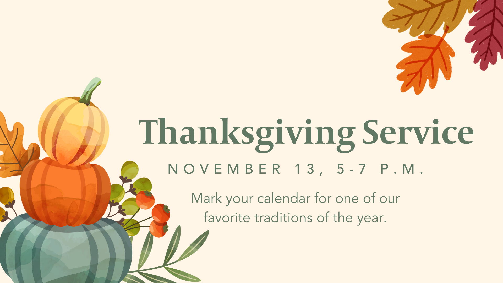 Thanksgiving Service | Faith Presbyterian